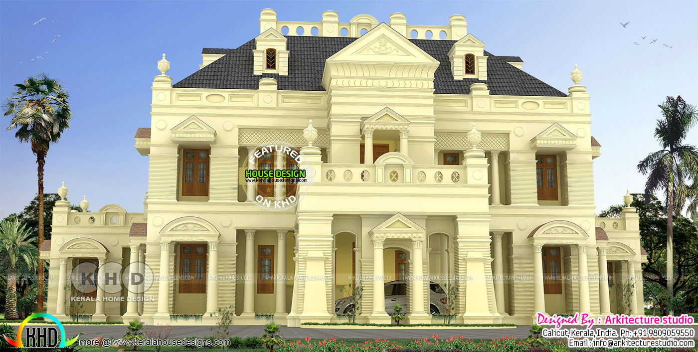 Luxury Colonial type 5 bedroom house - Kerala Home Design and Floor ...