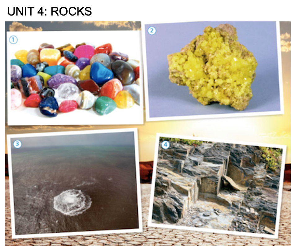 The English corner : Unit 4: Rocks