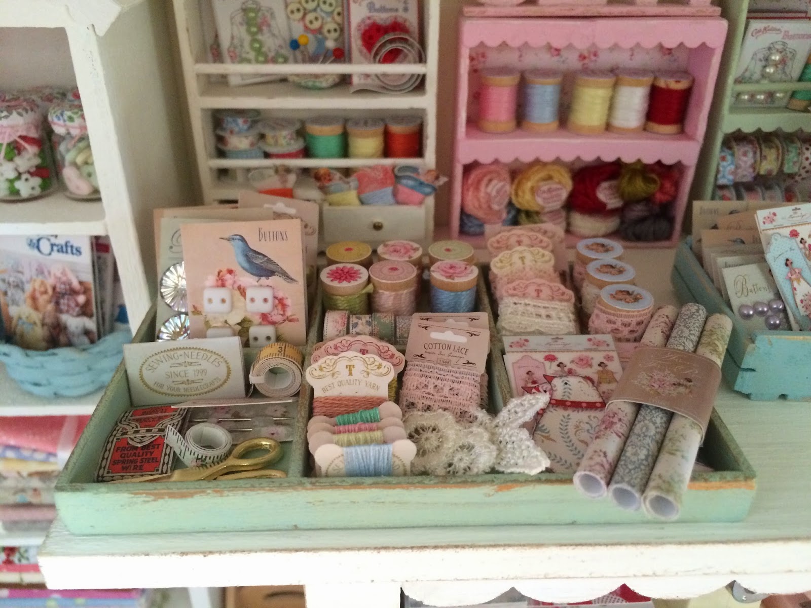 Baking In Miniature: 1:12 Scale Tilda Shop & 1:6 Scale Sewing Room