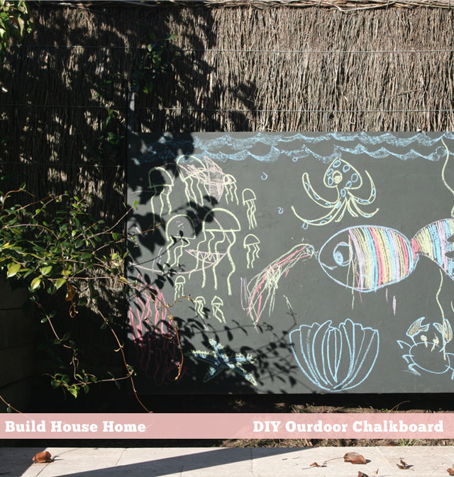 fun diy outdoor blackboard