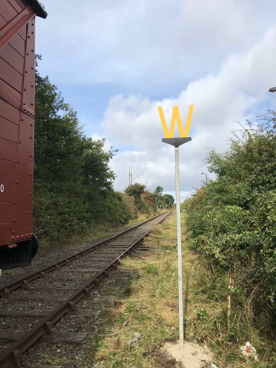 North Tyneside Steam Railway: Whistle board installation and other work ...