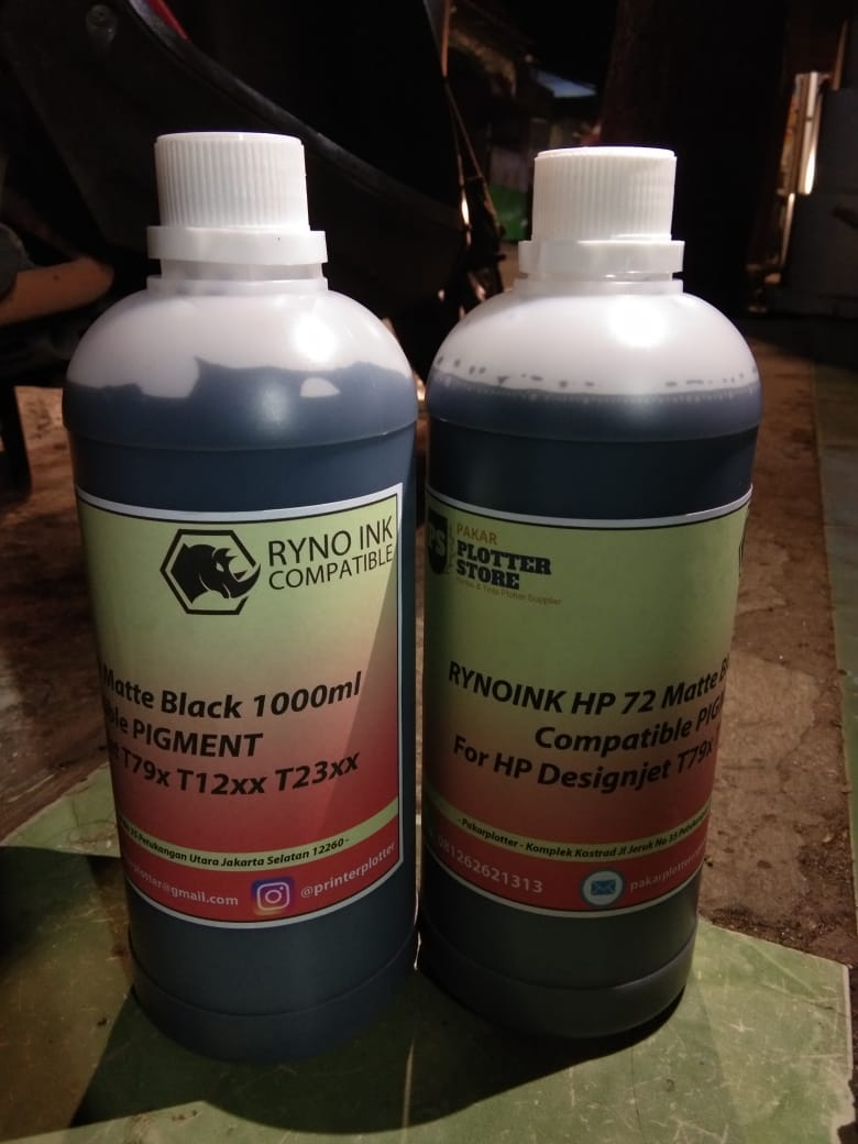 Jual tinta plotter HP 72 Matte black Literan compatible ~ Jakarta ...