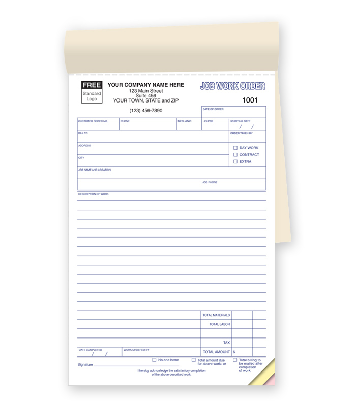 Extra Work Order - Invoice Template
