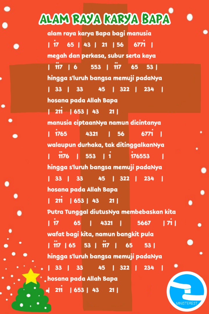 ministerest: ALAM RAYA KARYA BAPA: PIANIKA MELODICA TUTORIAL | LAGU ROHANI