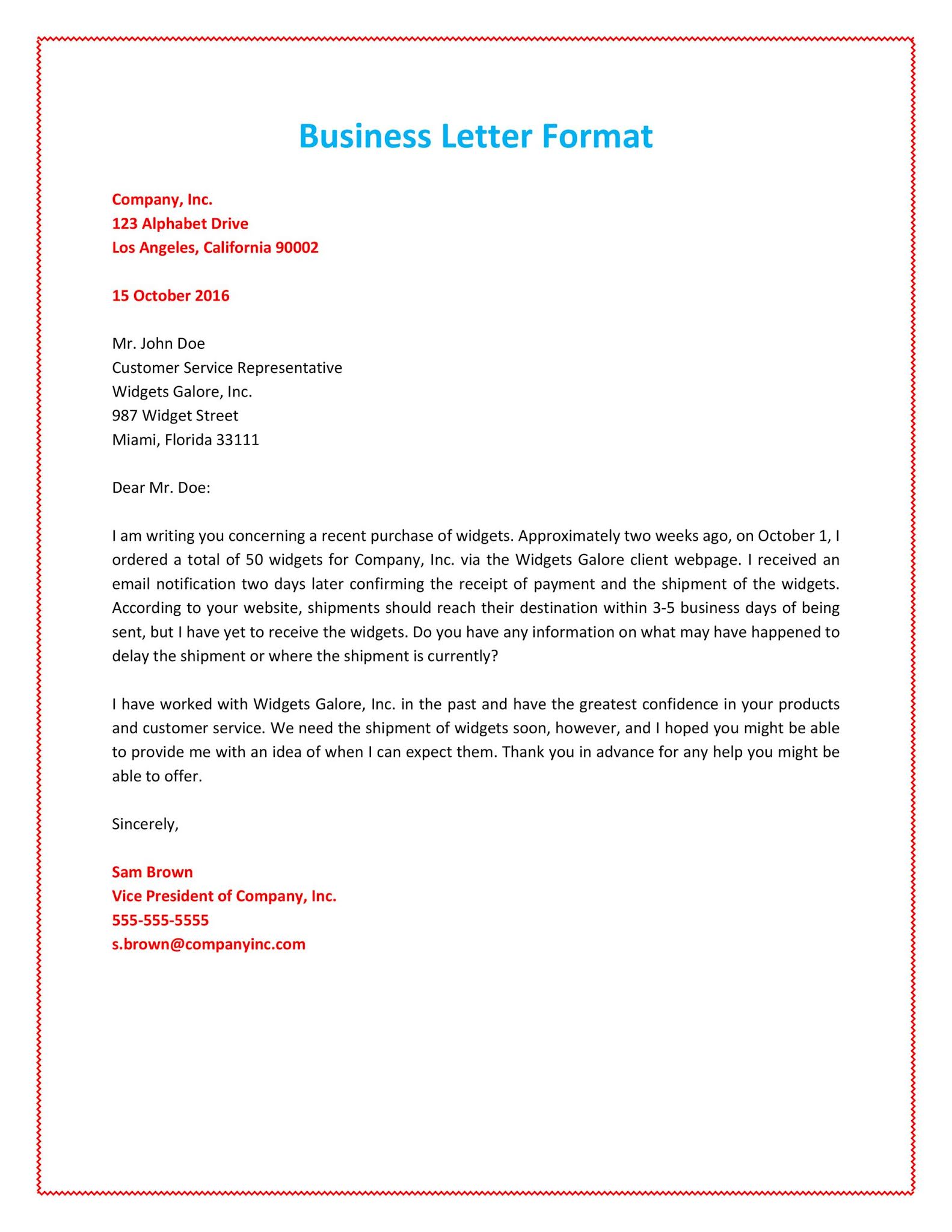 Professional Letter Template ~ Thankyou Letter