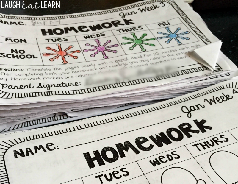 iTeach Third: How I Use Weekly Homework Packets in my Classroom