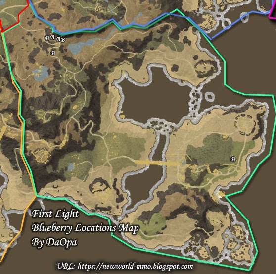 New World: First Light blueberry map
