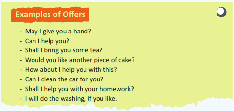 Expressions of Offer (Offering Helps/ Services)