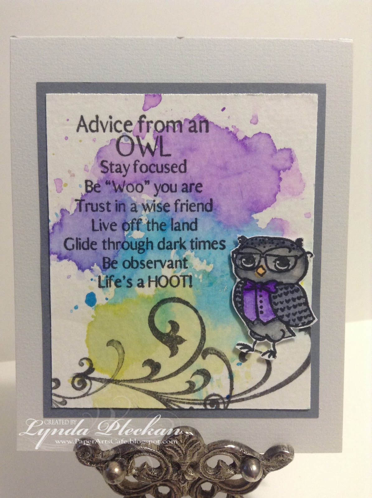 PaperArts Cafe: You're A Hoot Owl Cards - Set of Four
