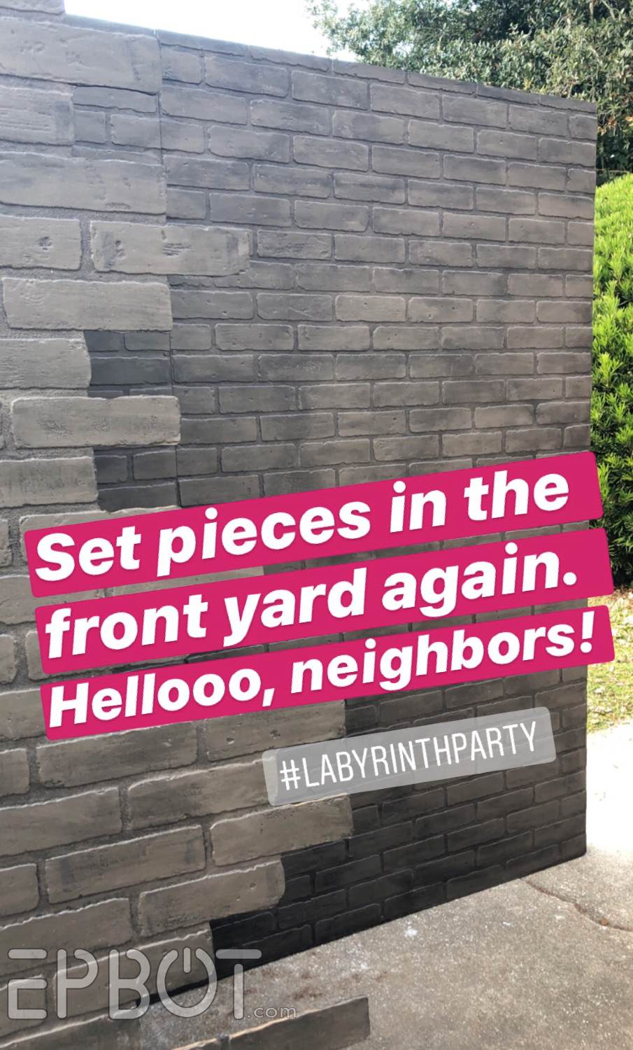 EPBOT: Our Labyrinth Wall Illusion Entrance - And The Trick To Building ...