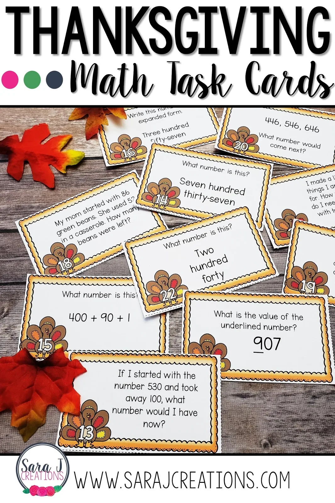 Thanksgiving in the Classroom | Sara J Creations