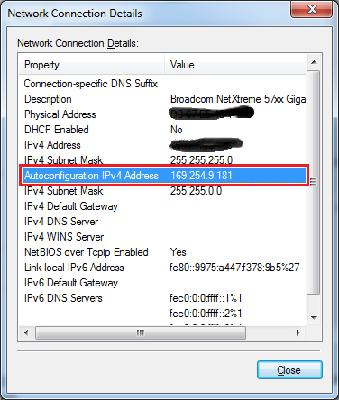 Autoconfiguration ipv4 address 196.254.x.x IP Nightmare | npicx | we share
