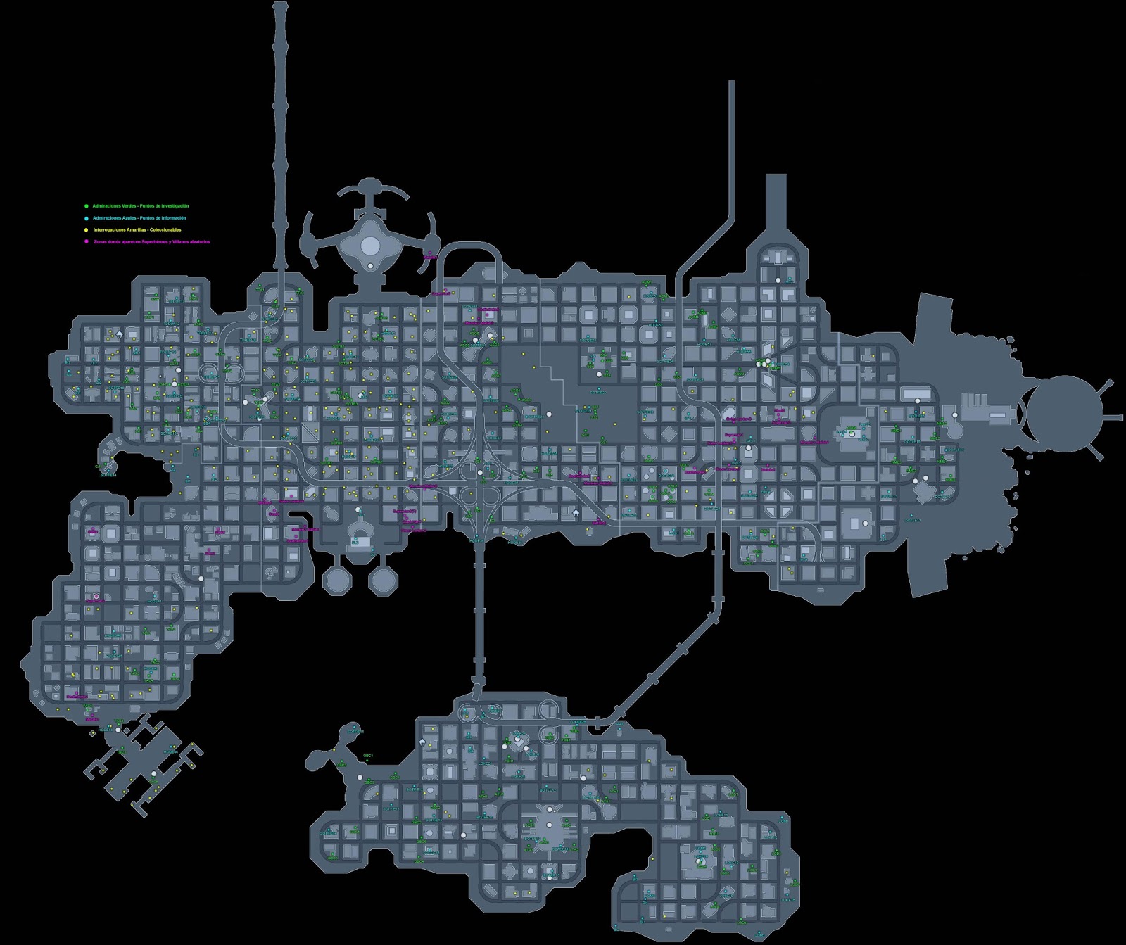 DC UNIVERSE ONLINE - EN ESPAÑOL: MAPA HEROES Y VILLANOS, COLECCIONES ...