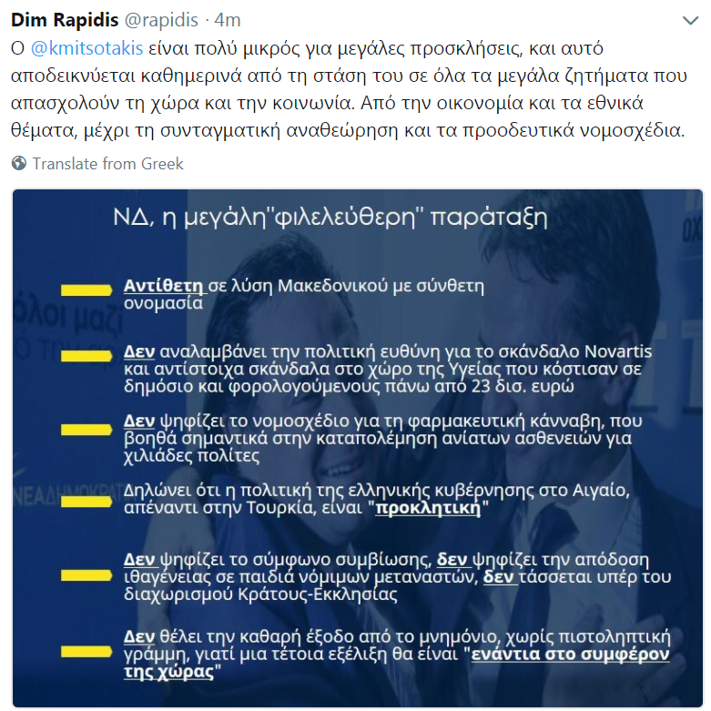 Η ΦΑΡΜΑΚΟΓΛΩΣΣΑ ΚΙΡΚΗ: Ο Μαρινάκης «στριμώχνει» τον Κυριάκο