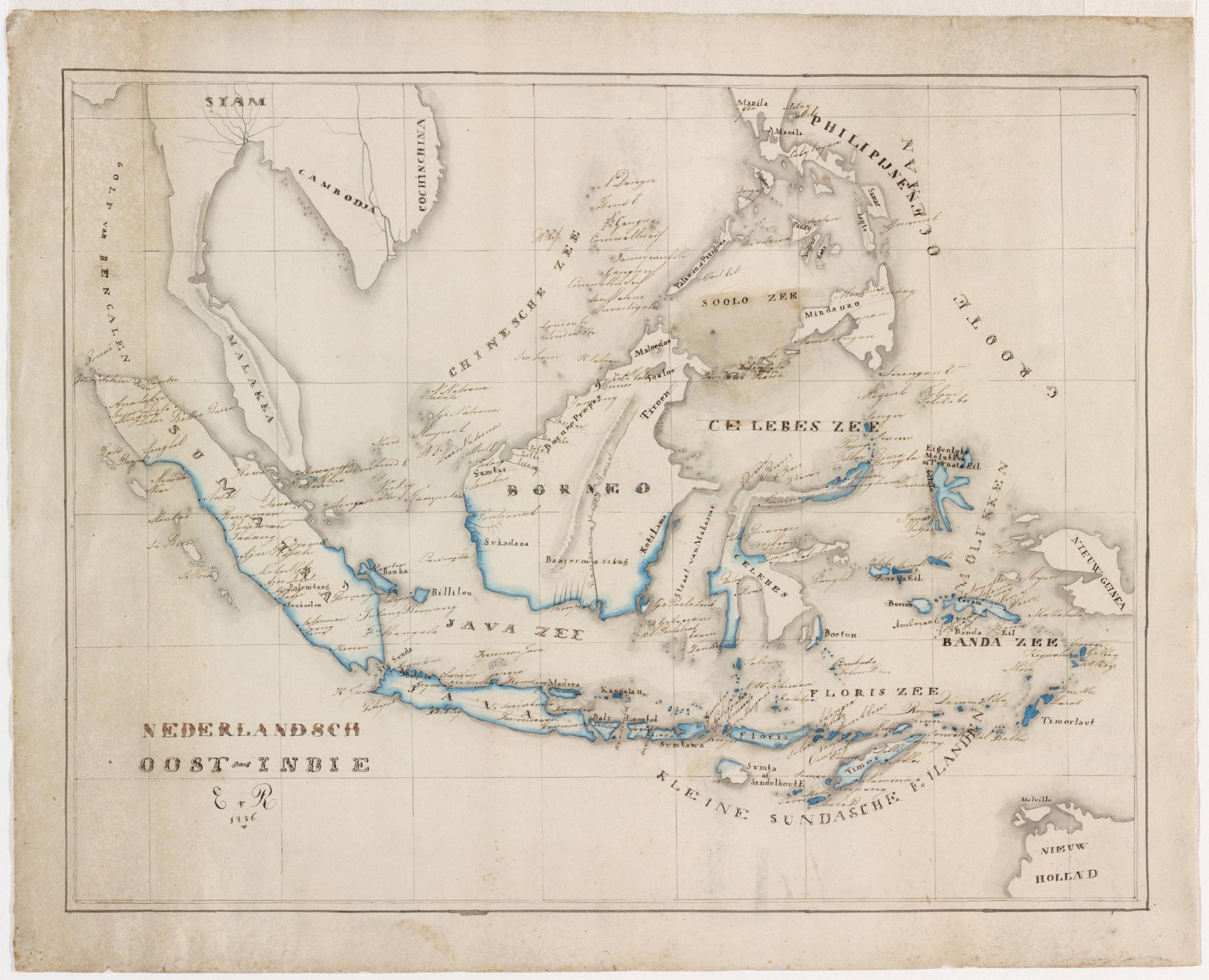 Indonesia Zaman Doeloe: Dua peta Nusantara dari tahun 1823 dan 1856