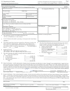 Sample I-20 Form - GRE Exam Materials