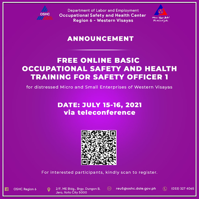 OSHC Region 6: Free Virtual BOSH Training for Safety Officer 1 on July ...