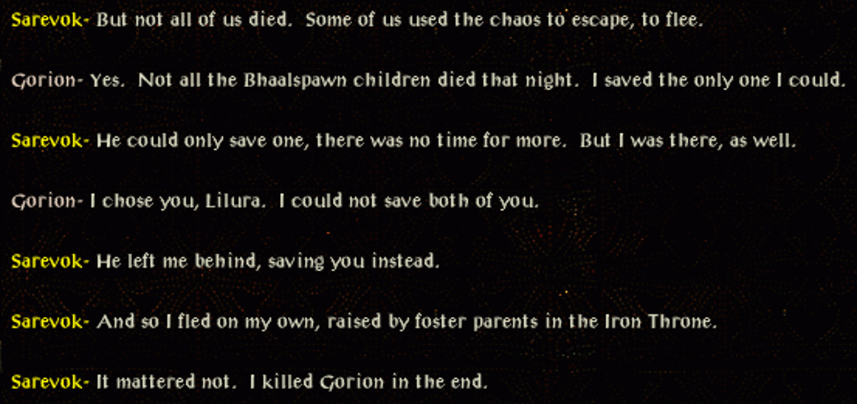 Best cRPGs: Sarevok Anchev, Baldur's Gate 2 BG2 Companion