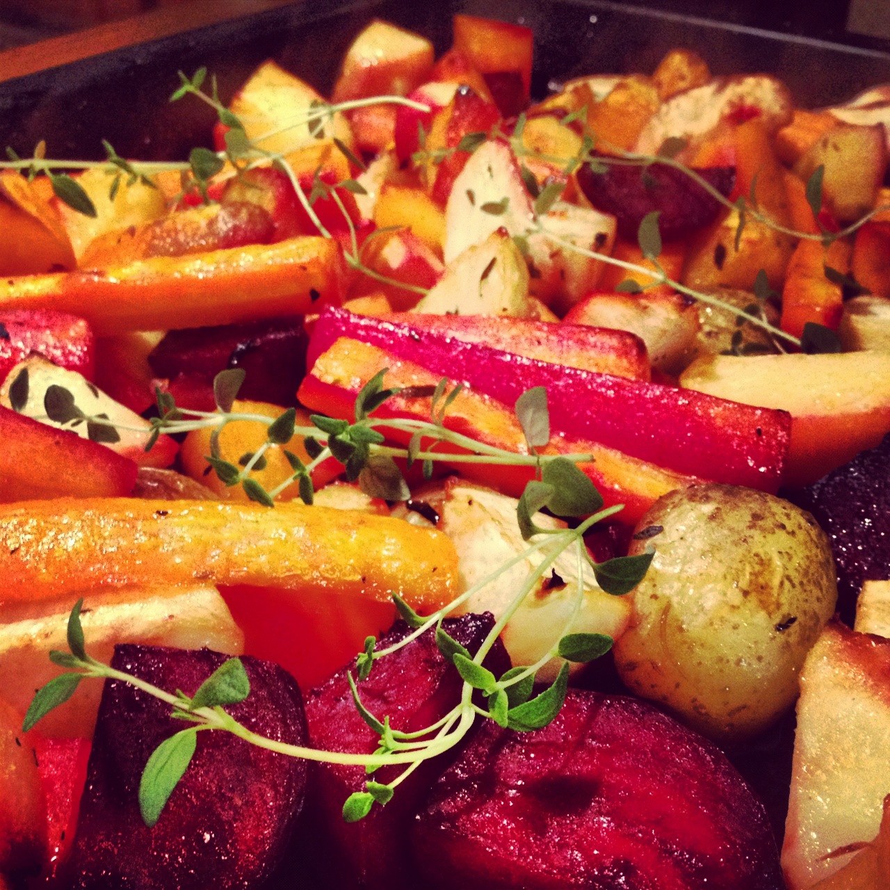 Christofers Kök: Rostade rotfrukter med honung och timjan