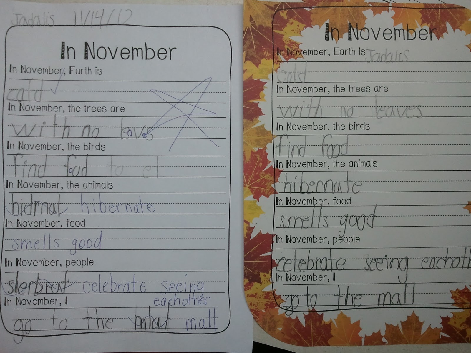 Mr. Giso's Room to Read: In November Pattern Poems