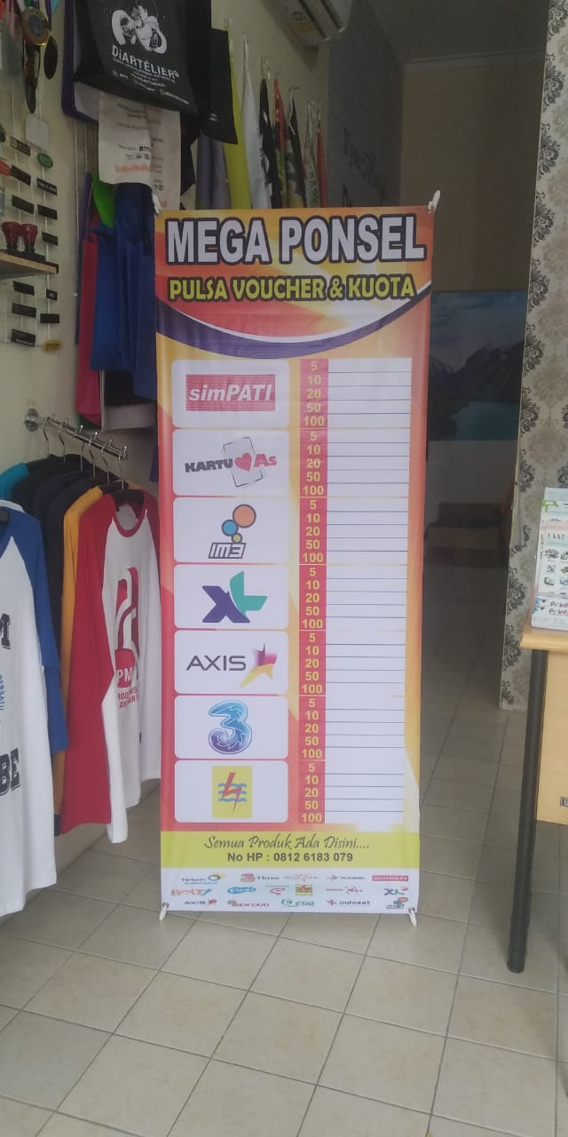 Cetak X Banner Toko Mega Ponsel ~ Print Corner