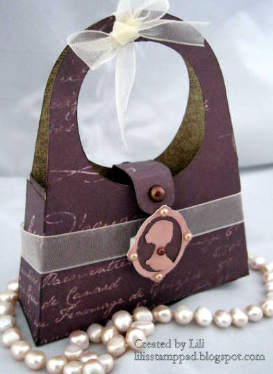Lili's Stamp Pad: 3D Cameo Purse with Monogram