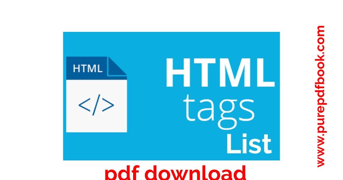 HTML tag list : pdf download || এইচটিএমএল ট্যাগ লিস্ট - পিডিএফ