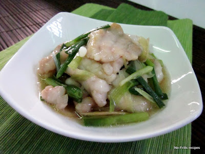 Fish fillet with ginger & scallions