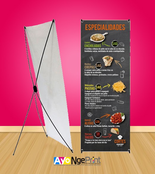 Jasa Cetak Standing X-Banner Murah di Rakit Banjarnegara | Ayongeprint.com