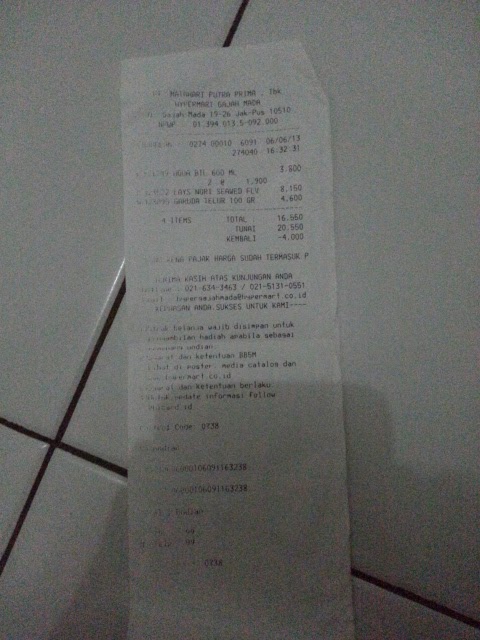 Kamar Kata: Struk Belanja Nan Boros Kertas