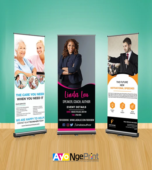 Cetak Standing Roll Up Banner Murah di Sumbang Banyumas | Proses Cepat ...