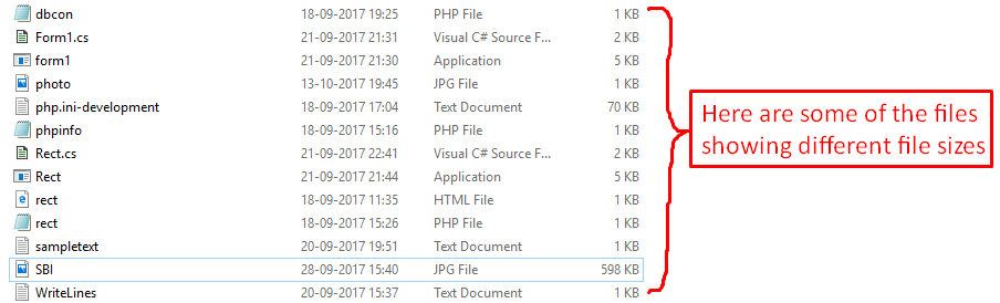 FILE SIZES - RAMESH'S BLOG