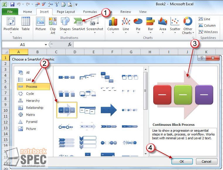 Insert Smart Art Into A Spreadsheet Excel 2010 Ormnarch It