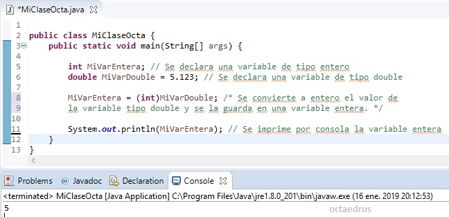 Octaedrus - Capacitaciones y Servicios: Casting o Conversión de tipos ...