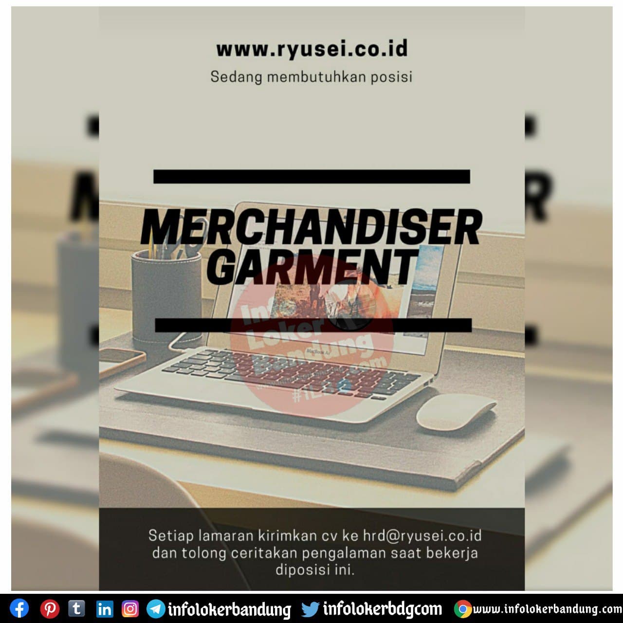 Lowongan Kerja Merchandiser Garment Ryusei Bandung November 2020 - Info ...