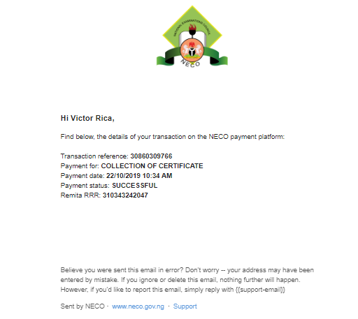 NECO Items Payment Portal Guidelines [NCEE, BECE, SSCE & Others]