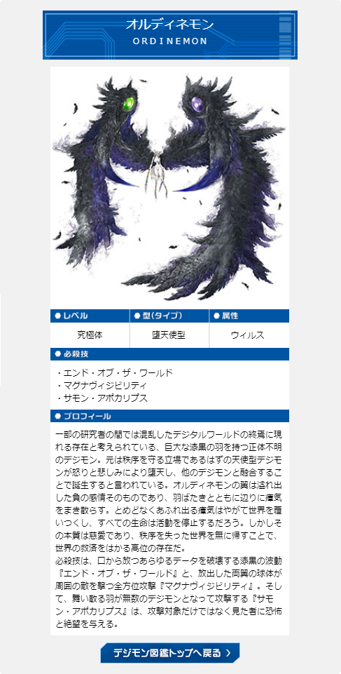 デジモン図鑑 [Reference]: Ordinemon