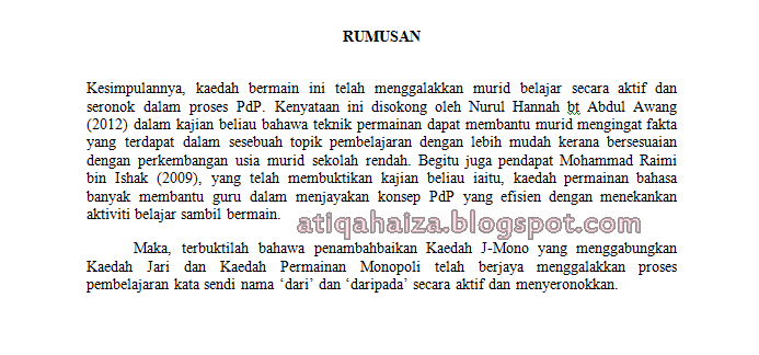 Contoh Cara Penulisan Prosiding dalam Kajian Tindakan | Atiqah Aiza