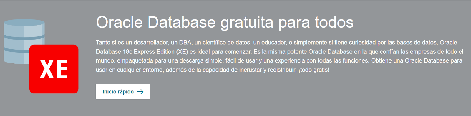 Oracle Database 18c Express Edition Disponible Para Descarga