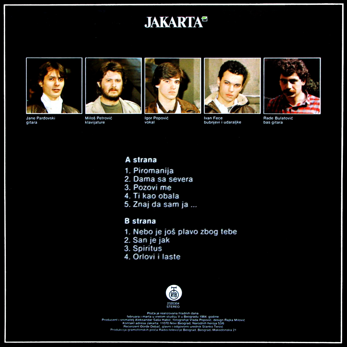 JUGO ROCK FOREVER: JAKARTA - Maske za dvoje (1984)