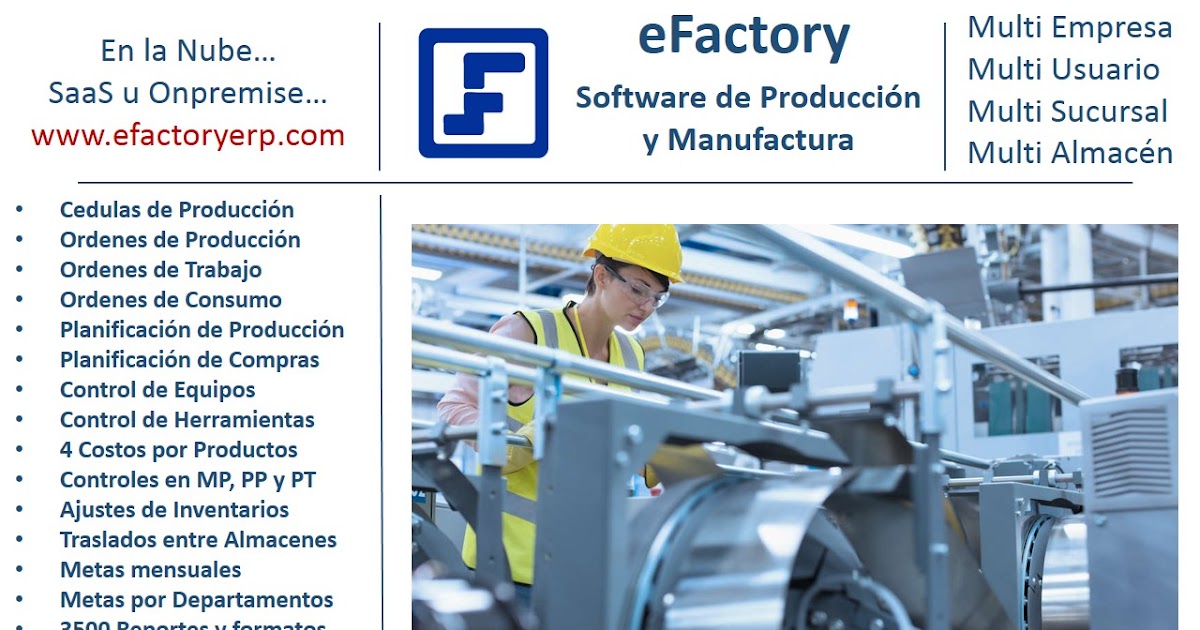 Software de Manufactura eFactory Producción
