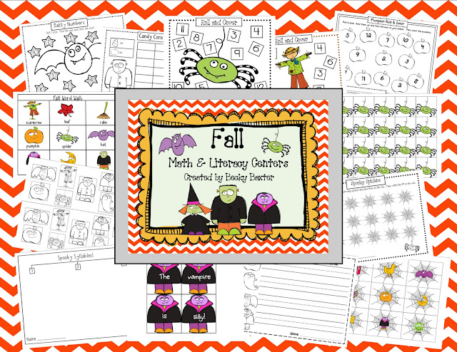 Teaching, Learning, & Loving: Fall/Halloween Math and Literacy Centers