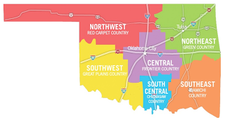 Lakes and Regions of Oklahoma