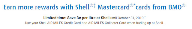 使用BMO的Shell/Air Miles系列信用卡在Shell加油每升省3加分