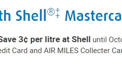 使用BMO的Shell/Air Miles系列信用卡在Shell加油每升省3加分