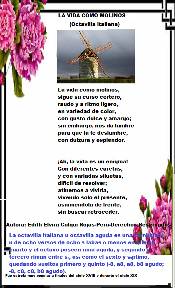 LA VIDA COMO MOLINOS (Octavilla italiana) - SOCIEDAD VENEZOLANA DE ARTE ...