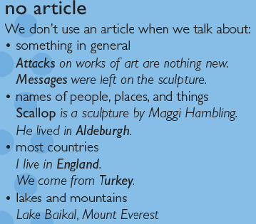 CEPT Practice: GRAMMAR - ARTICLES (a/an, the, no article and some)