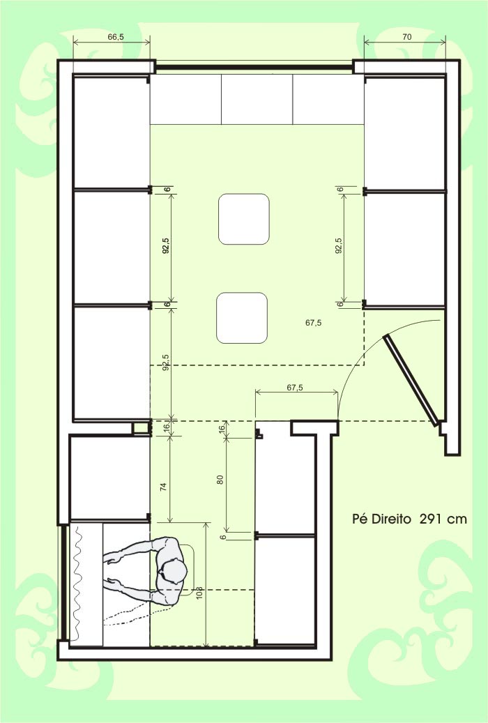 Arteiro Verde: Closet - Planta Baixa