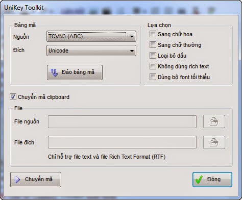 Hướng dẫn chuyển mã bằng Unikey 4.0 RC2 ~ BÙI CÔNG BÌNH 039.7777.929