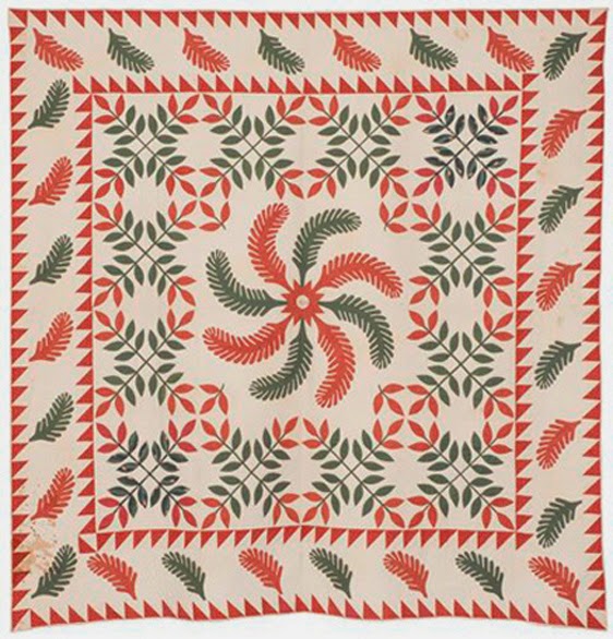 Barbara Brackman's MATERIAL CULTURE: Laurel Leaves or Photinia?